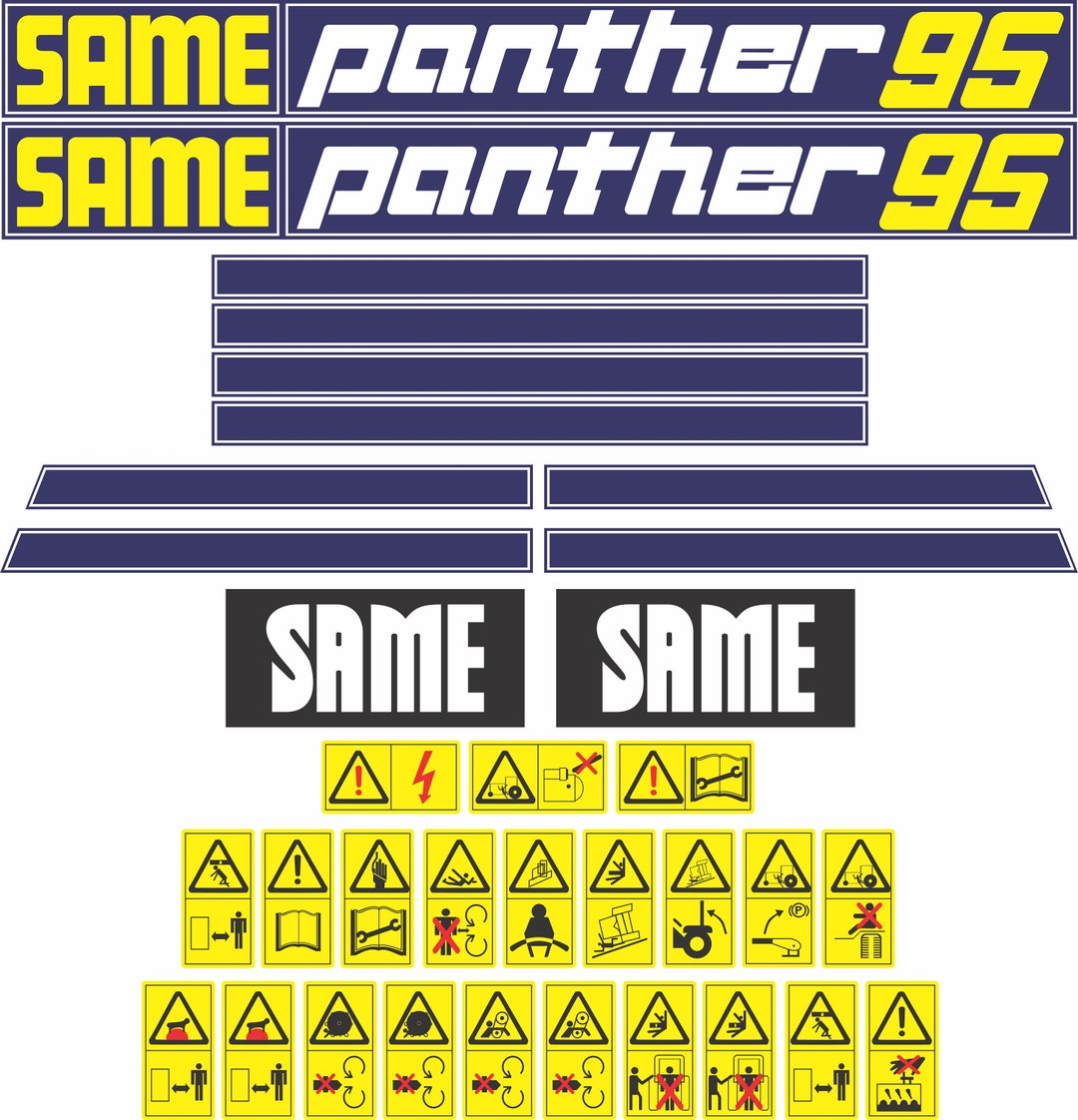 SAME PANTHER 95 - Tractor Decal Set, Replica - Etsy