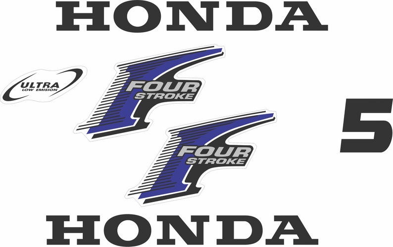 HONDA 5 Outboard Decal Set Replica | Etsy