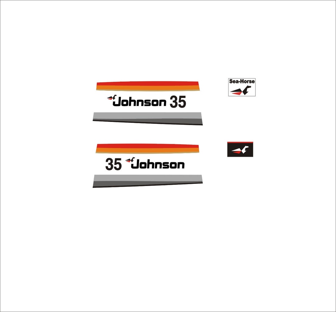 JOHNSON 35 - Outboard Decal Set, Replica - Etsy