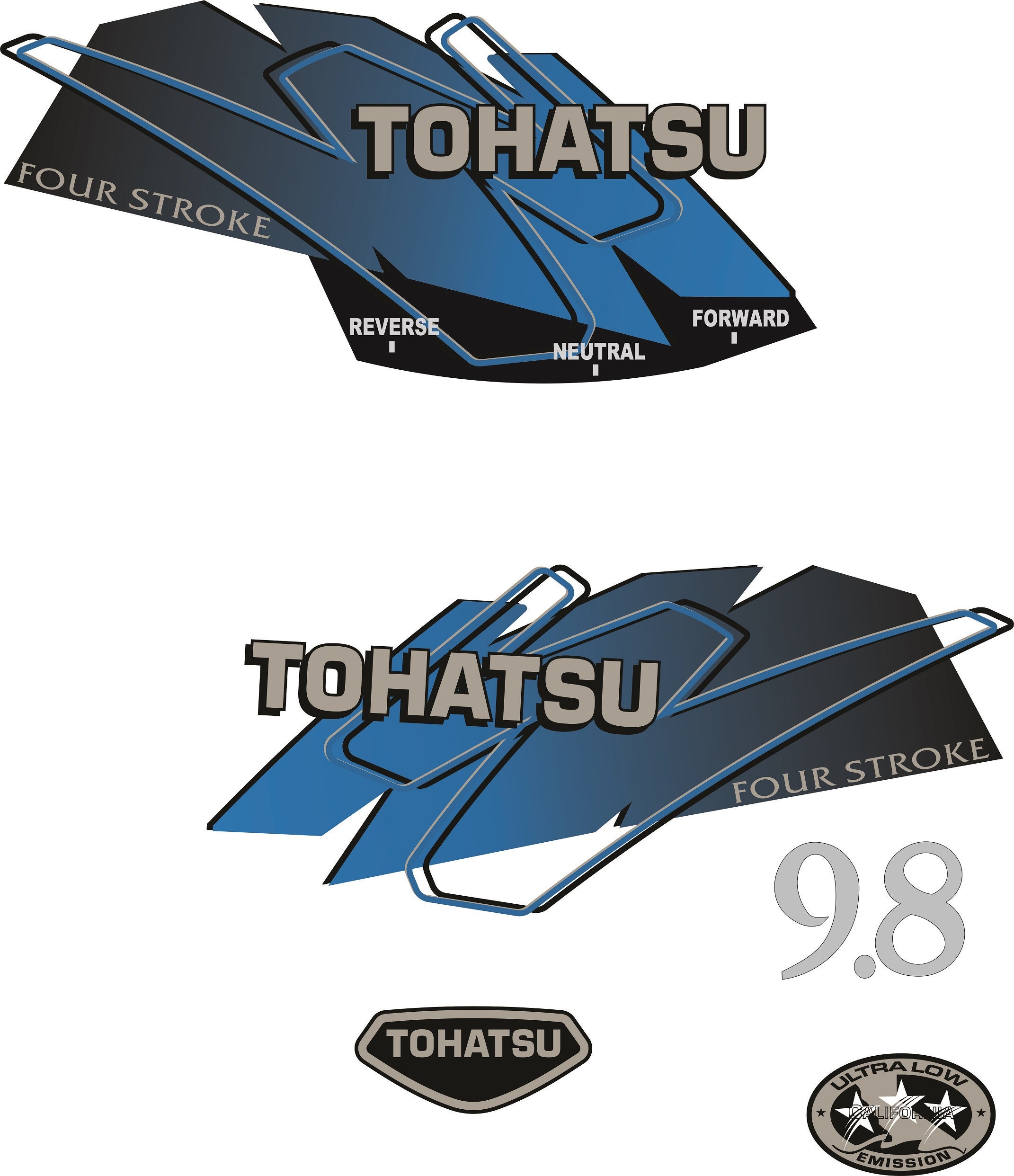 TOHATSU 9.8 Outboard Decal Set, Replica - Etsy