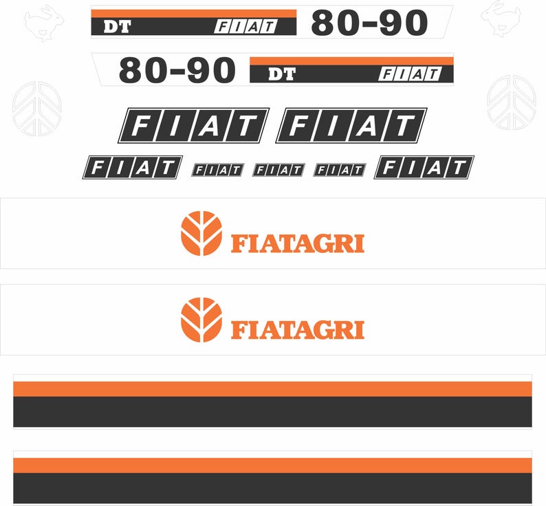 FIAT AGRI 80-90 Tractor Decal Set, Replica - Etsy