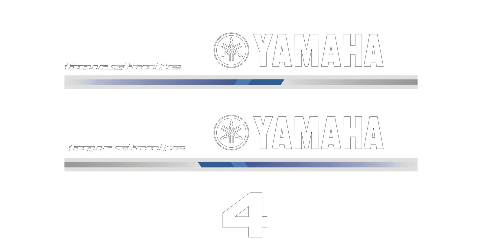 YAMAHA 4 - Outboard Decal Set, Replica - Etsy