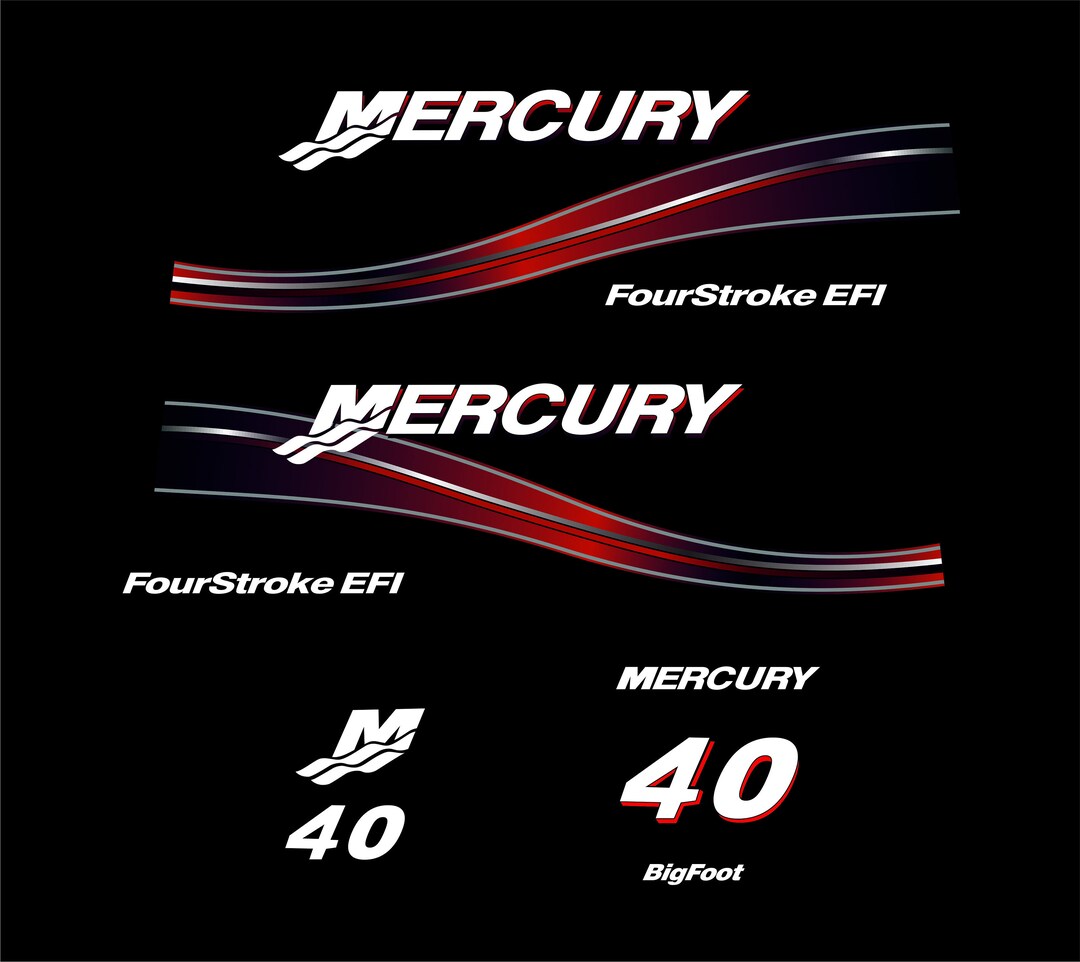 MERCURY 40 - Outboard Decal Set, Replica - Etsy