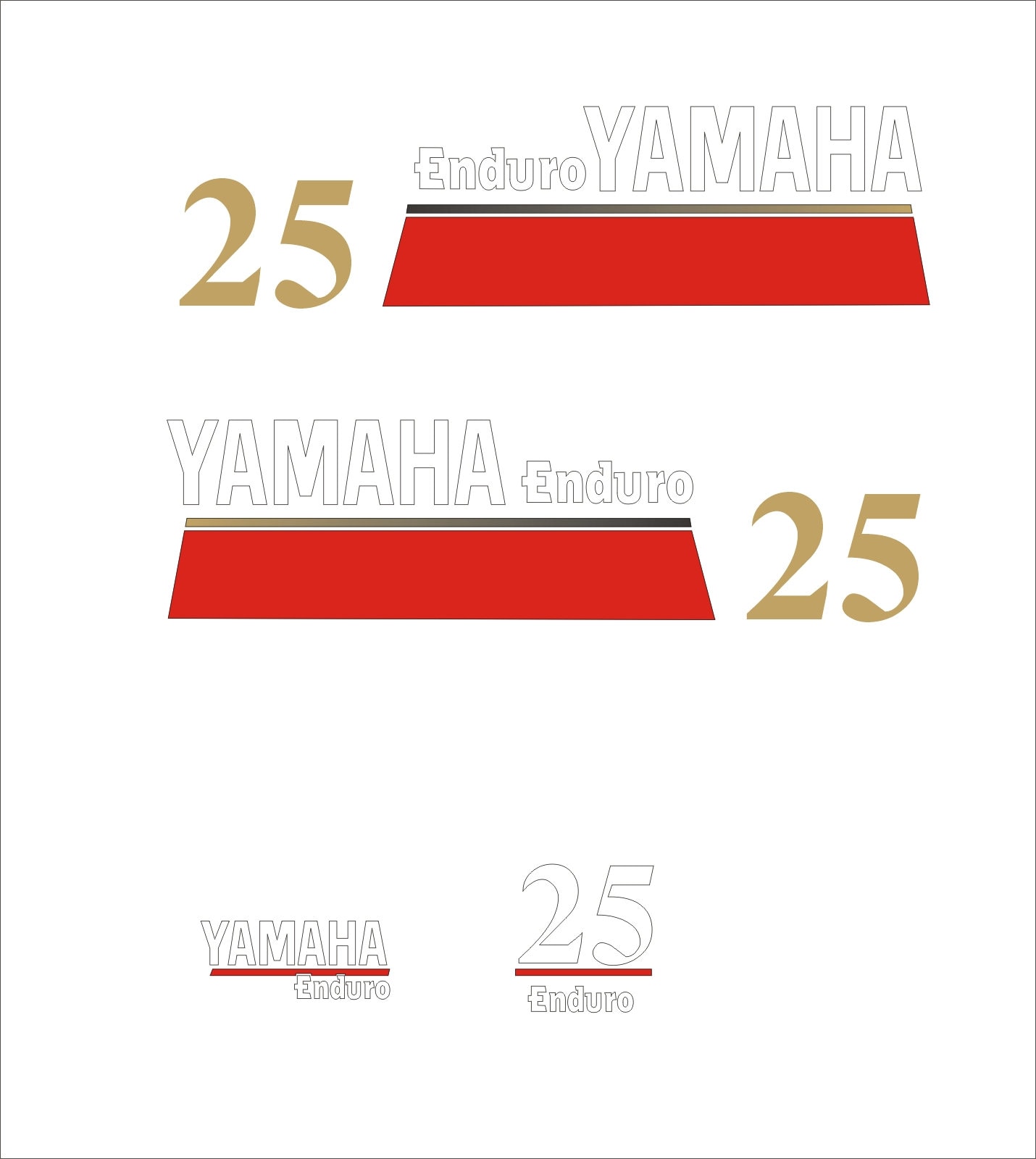 YAMAHA 25 - Outboard Decal Set, Replica - Etsy