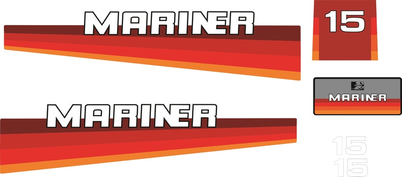 MARINER 15 Outboard Decal Set, Replica - Etsy