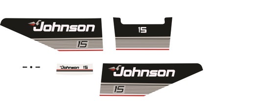 JOHNSON 15 Outboard Decal Set Replica - Etsy