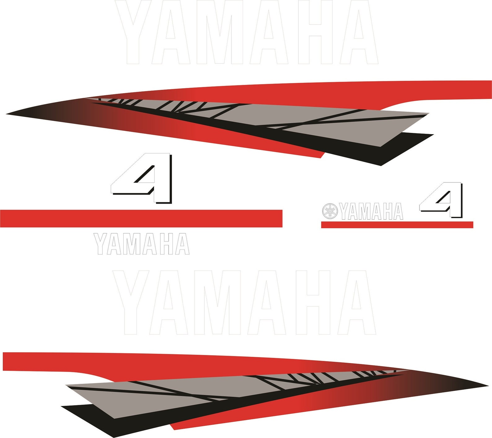 YAMAHA 4 Outboard Decal Set, Replica - Etsy