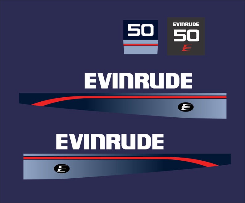 EVINRUDE 50 1985-1987 Outboard Decal Set, Replica - Etsy