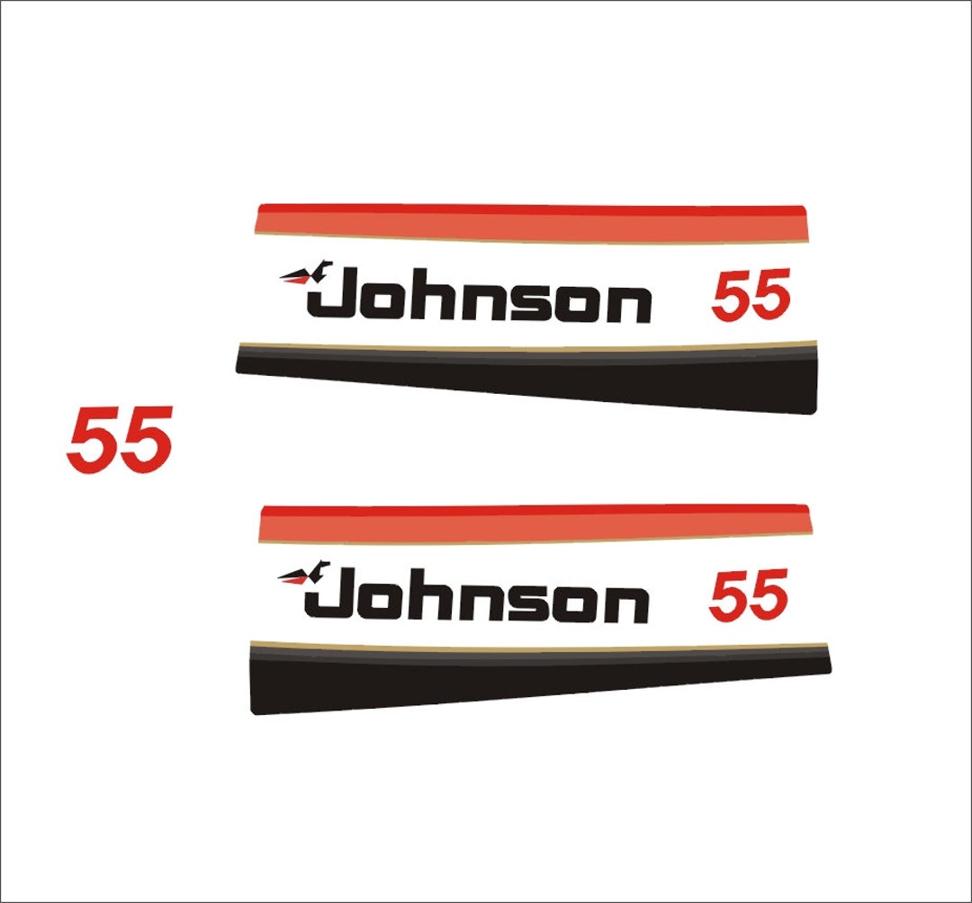 JOHNSON 55 - Outboard Decal Set, Replica - Etsy