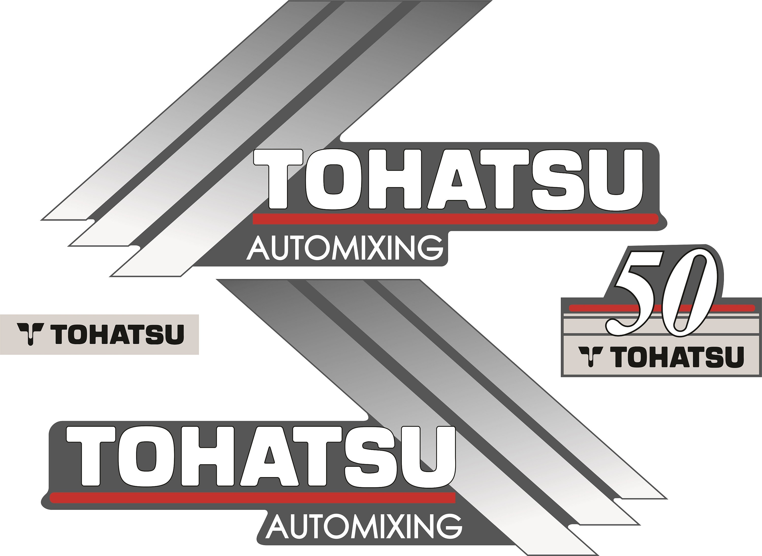 TOHATSU 50 Outboard Decal Set, Replica - Etsy