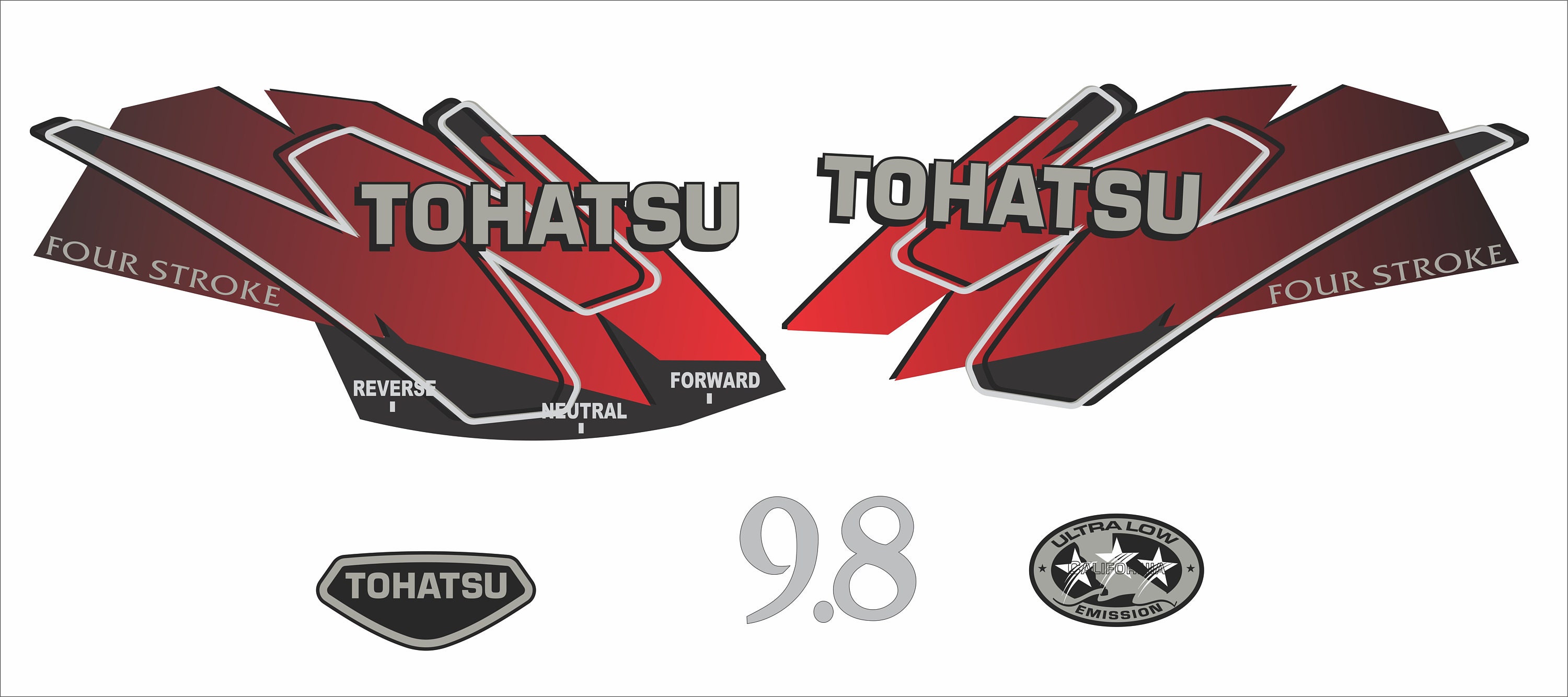 TOHATSU 9.8 - Outboard Decal Set, Replica - Etsy
