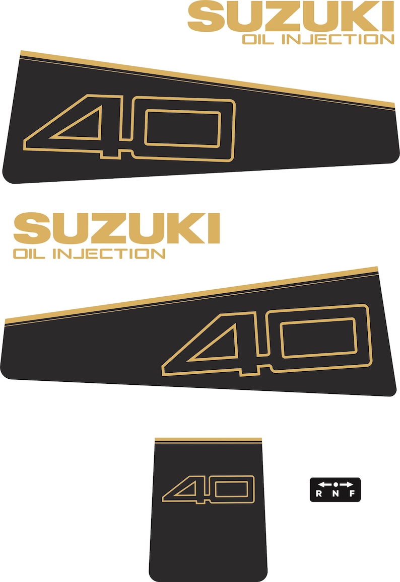 SUZUKI 40 Outboard Decal Set, Replica - Etsy
