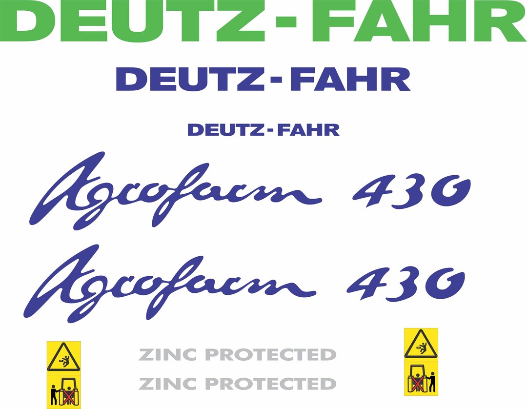 DEUTZ-FAHR Agrofarm 430 Tractor Decal Set, Replica - Etsy
