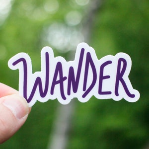 Wander Hand Lettered Vinyl Sticker - Etsy