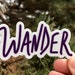 Wander Hand Lettered Vinyl Sticker - Etsy