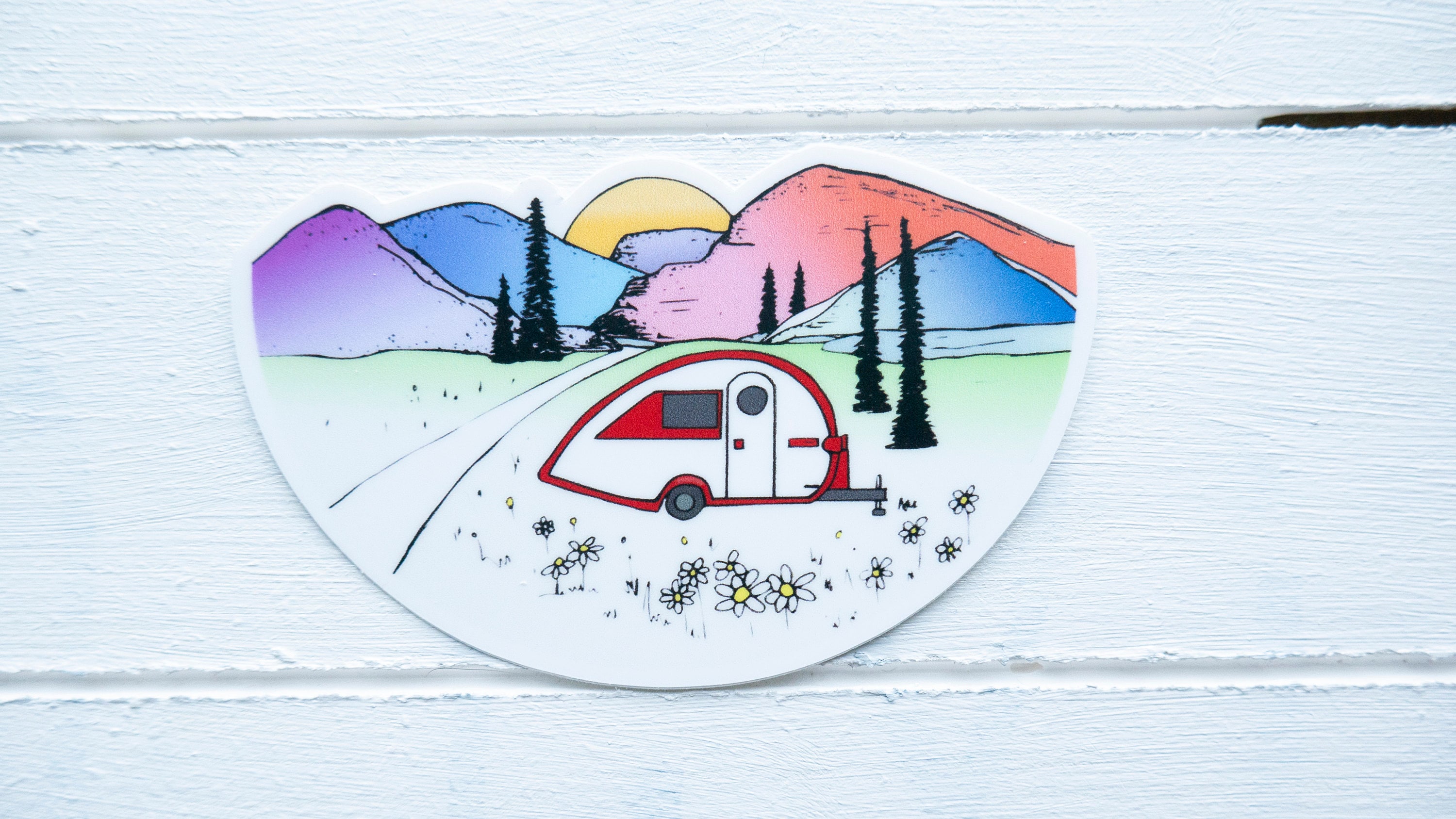Red Teardrop Camper Sticker - Etsy