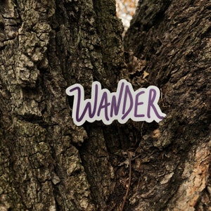 Wander Hand Lettered Vinyl Sticker - Etsy