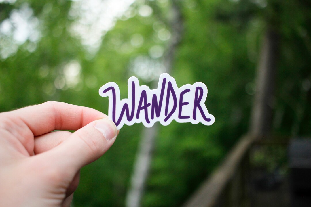 Wander Hand Lettered Vinyl Sticker - Etsy