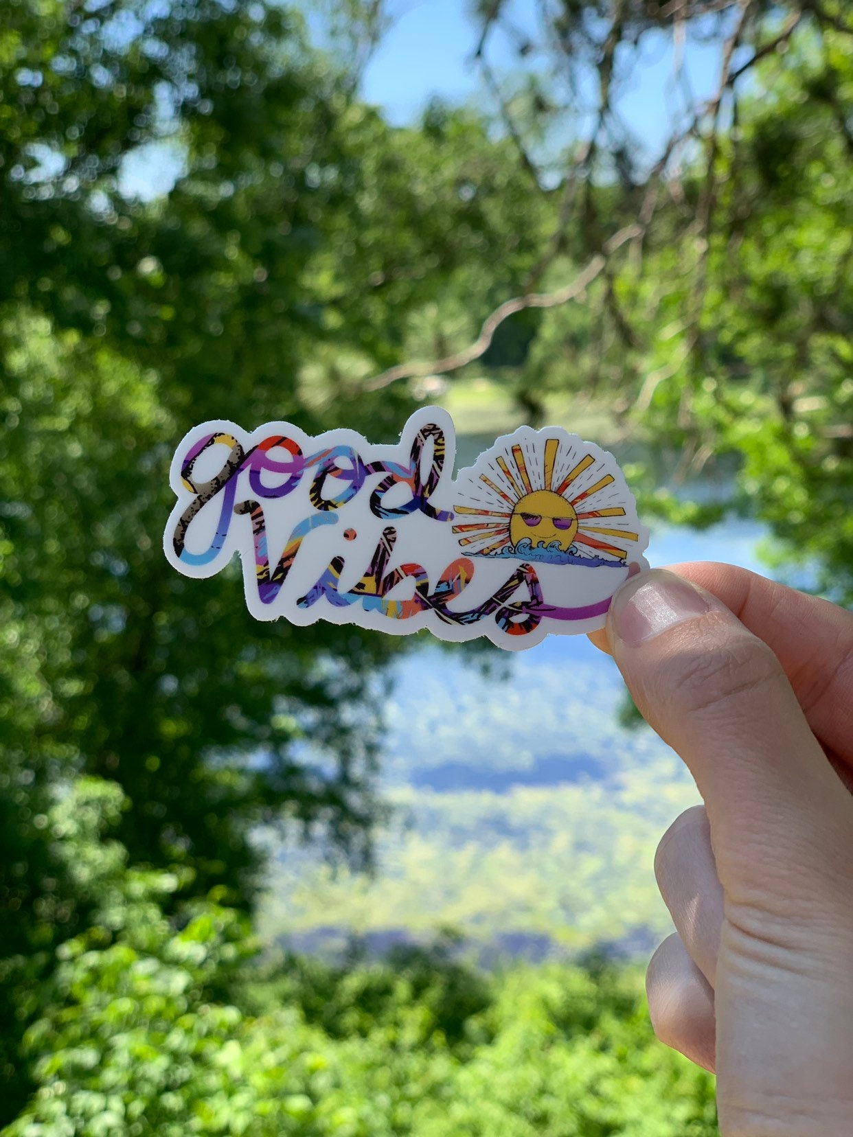 Good Vibes and Sunshine Vinyl Sticker Small Laptop Sticker | Etsy