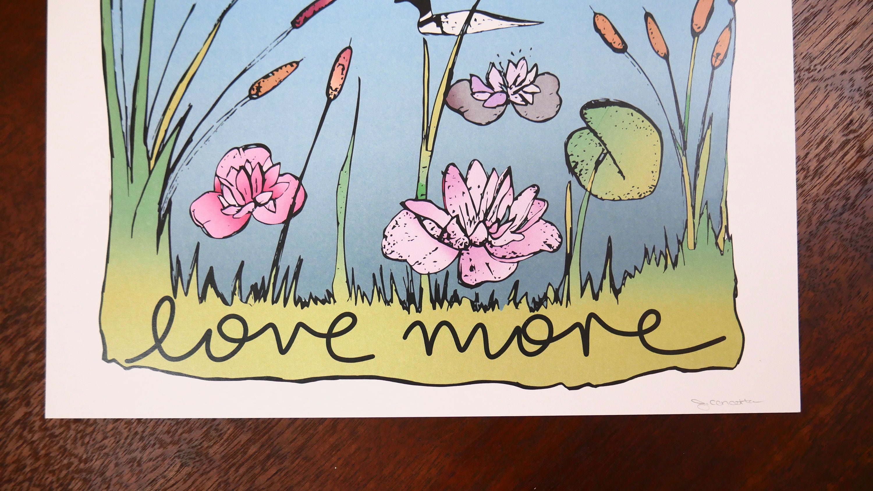 Love More Illustration Wall Decor Art Print Wall Art - Etsy