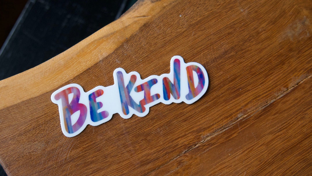 Be Kind Vinyl Sticker | Hand Lettered Die Cut Sticker | Hand ...