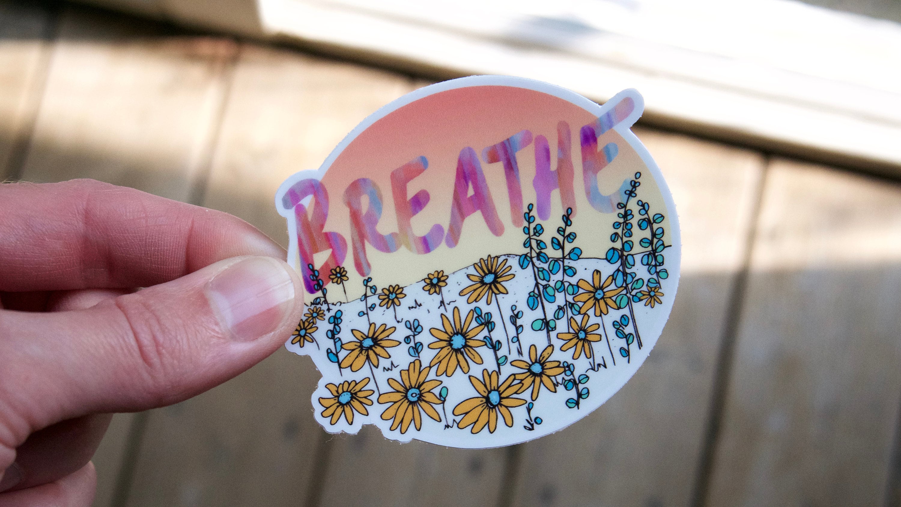 Breathe Vinyl Sticker - Etsy UK