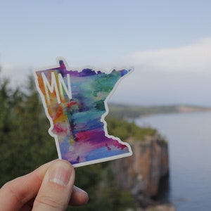 Minnesota in Color Vinyl Sticker - Etsy