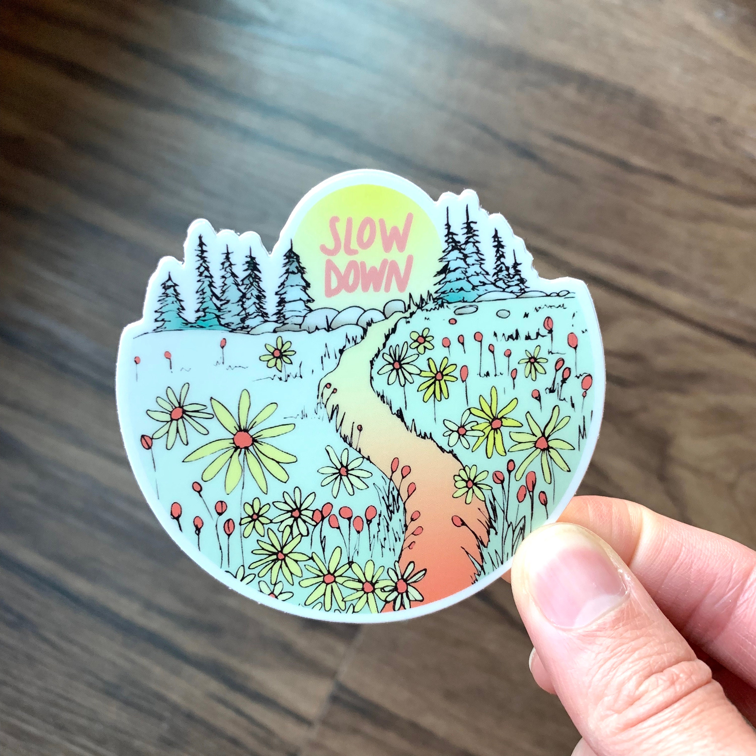Slow Down Vinyl Sticker - Etsy