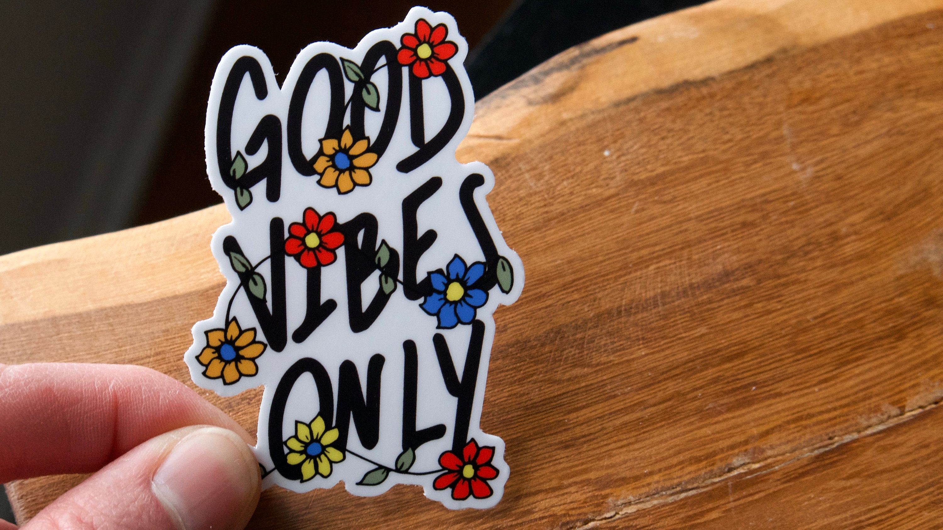 Good Vibes Only Vinyl Sticker | Etsy
