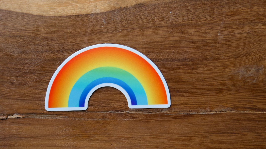Rainbow Vinyl Sticker, Colorful Pride Sticker - Etsy