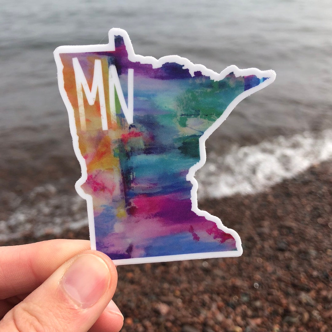 Minnesota in Color Vinyl Sticker - Etsy