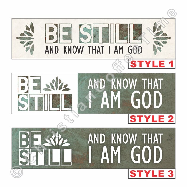 Bookmark "be Still and Know That I Am God" - 3 Styles - Etsy