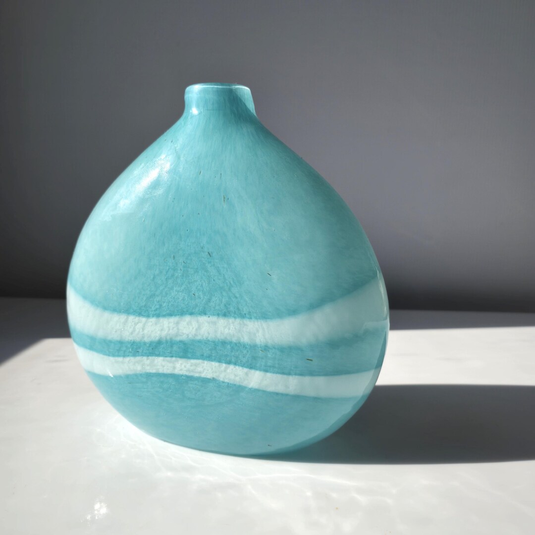 Margie's Garden Hand Blown Art Glass Vase - Etsy