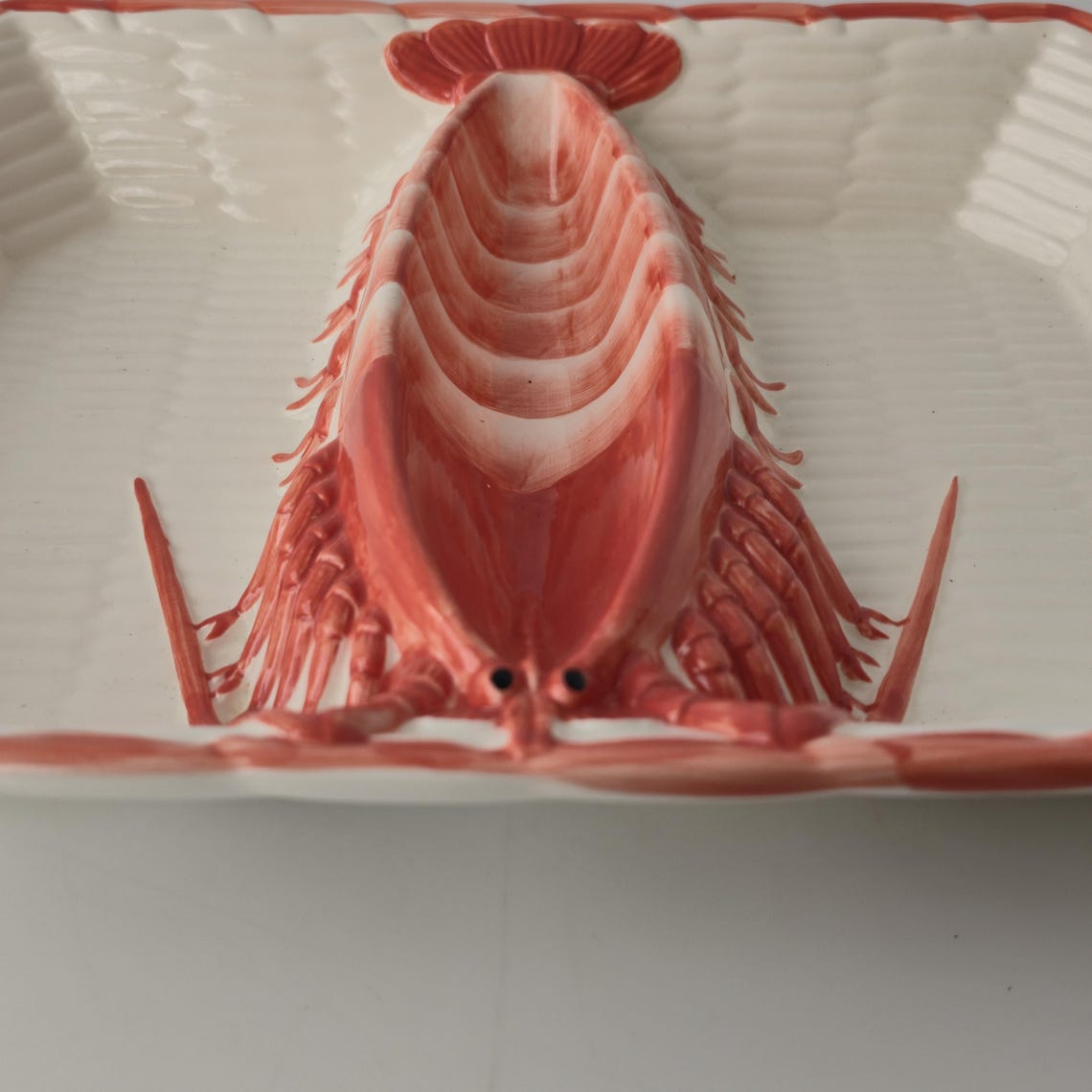 Vintage Prawn Serving Platter Set: Seafood Plates & Forks - Etsy