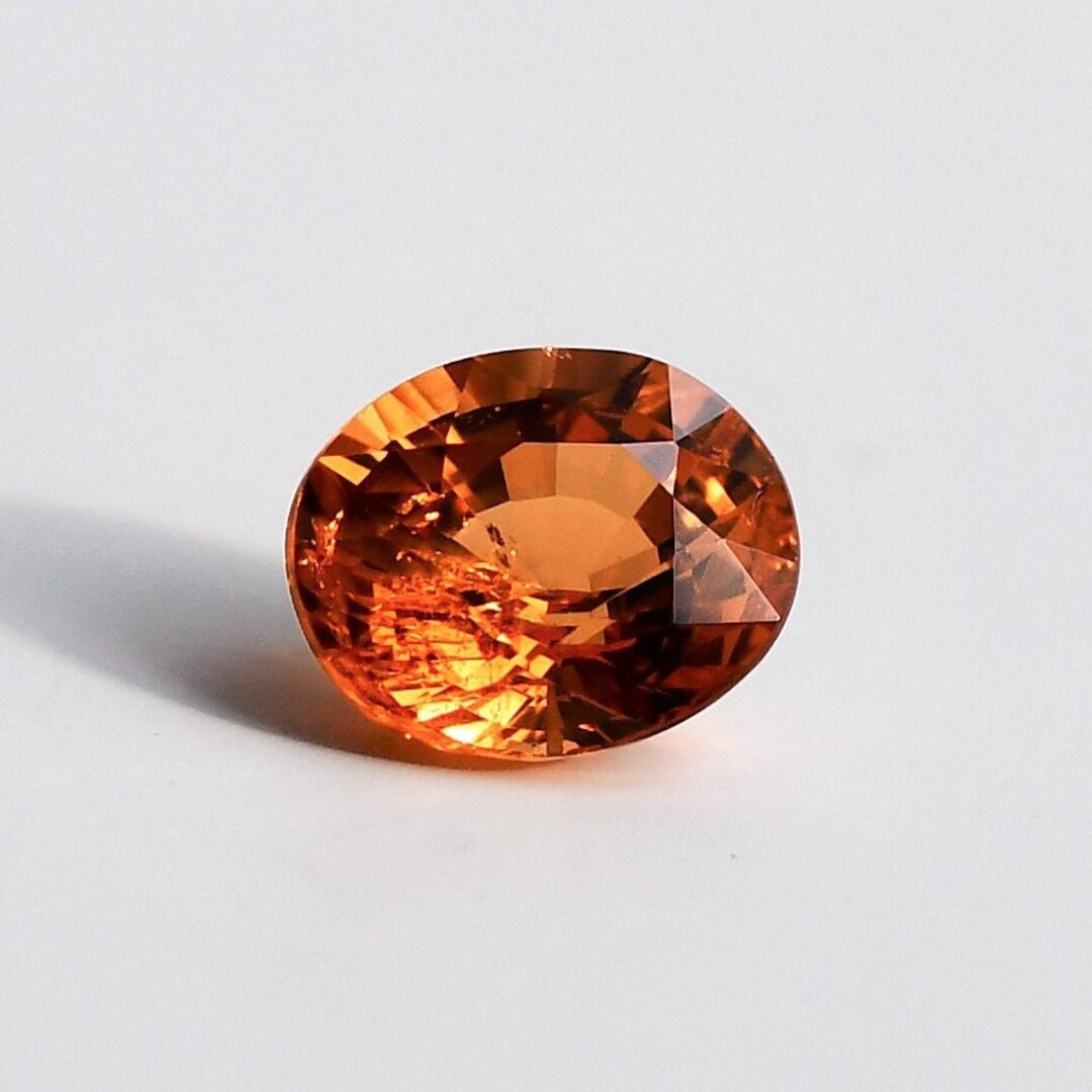Spessartite Garnet Mandarin Orange Fanta, This Oval Gem Measures 5.8x6 ...