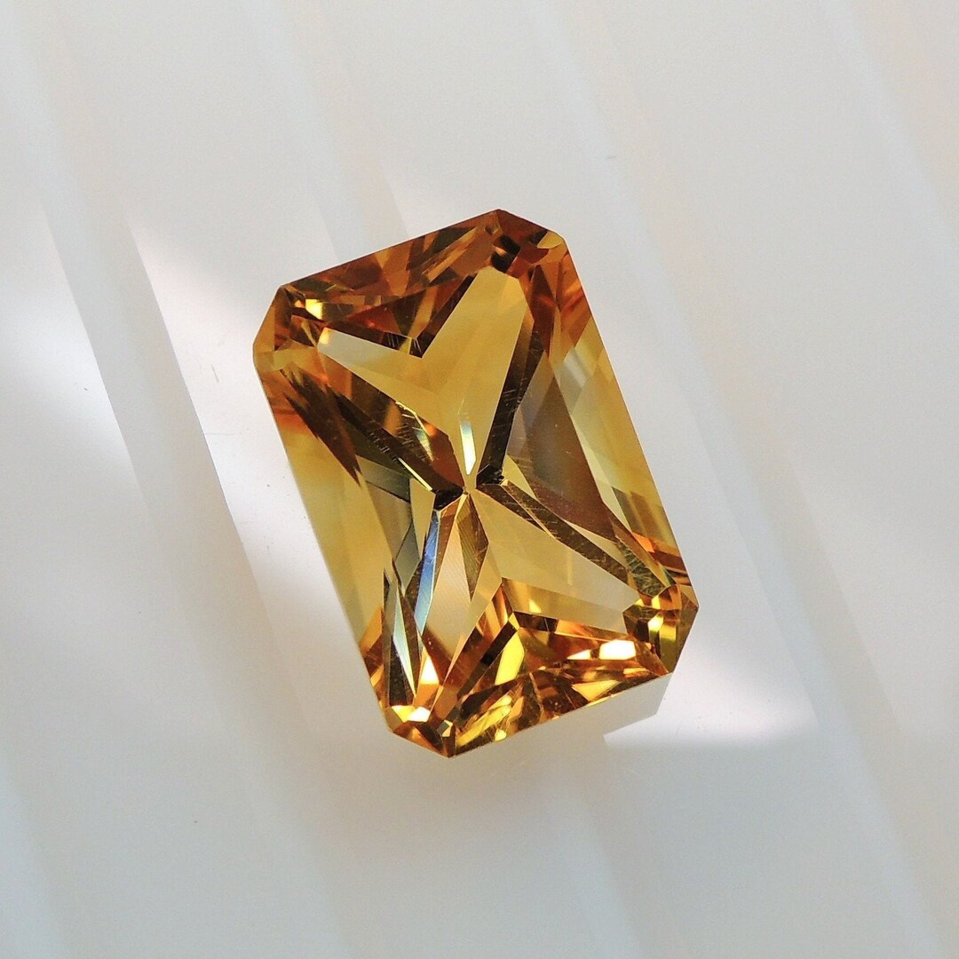 Radiant Pale Yellow to Orange-golden Yellow Citrine, This Large Stone ...