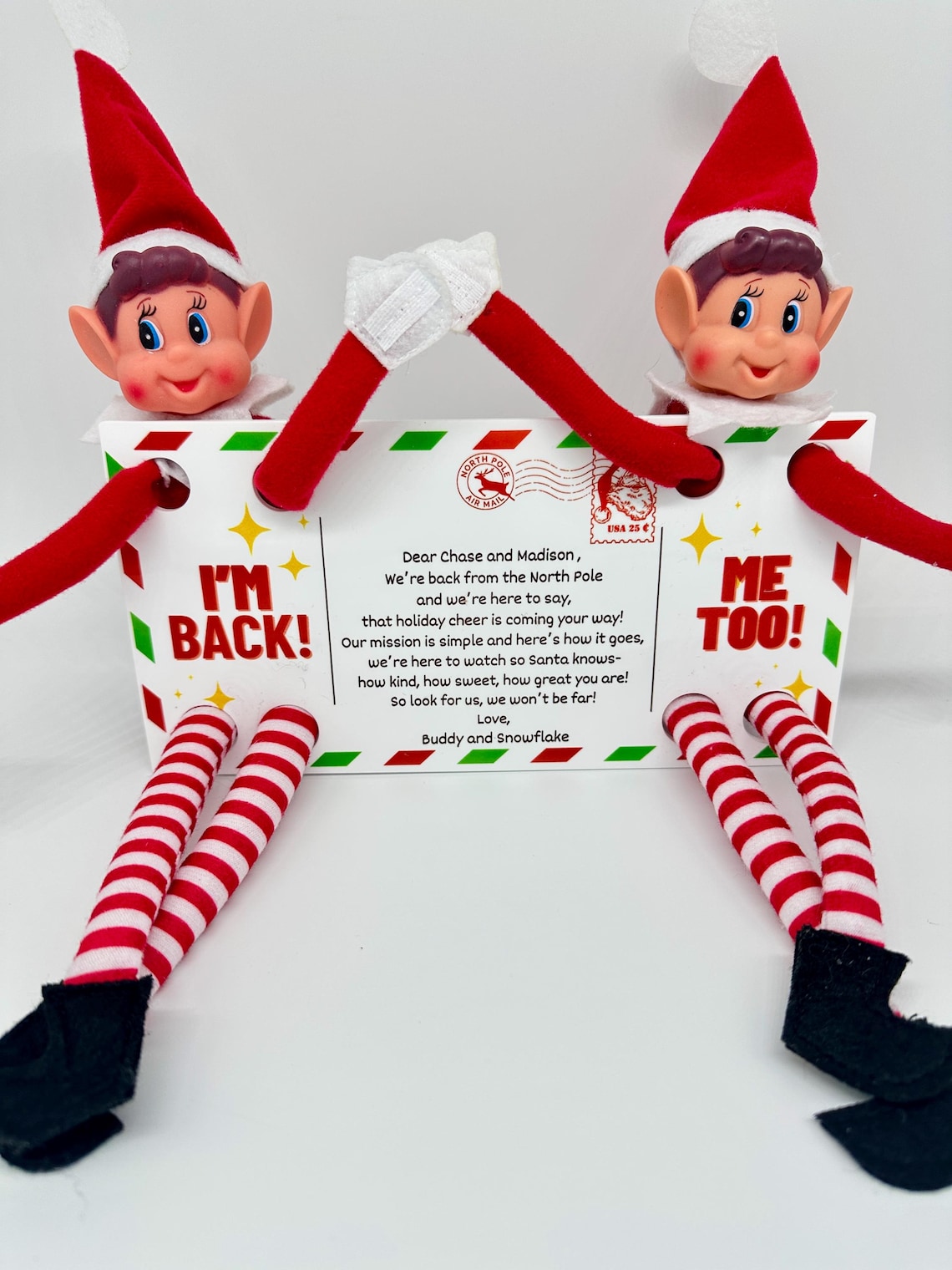 Double Elf Arrival Postcard in Acrylic | I'm Back | Elf Accessories ...