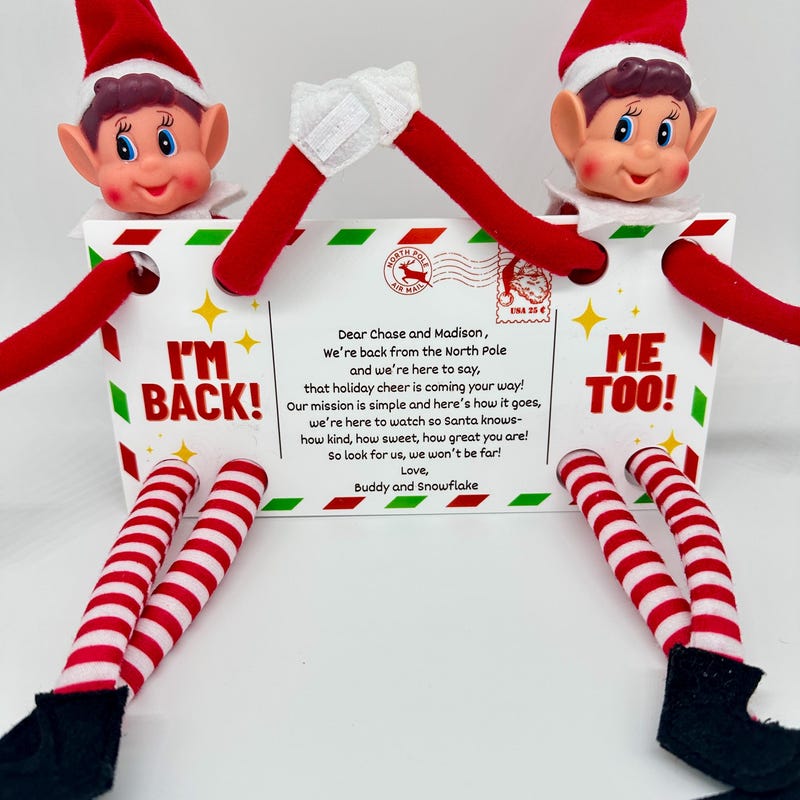 Im Back Sign Elf on the Shelf - Etsy