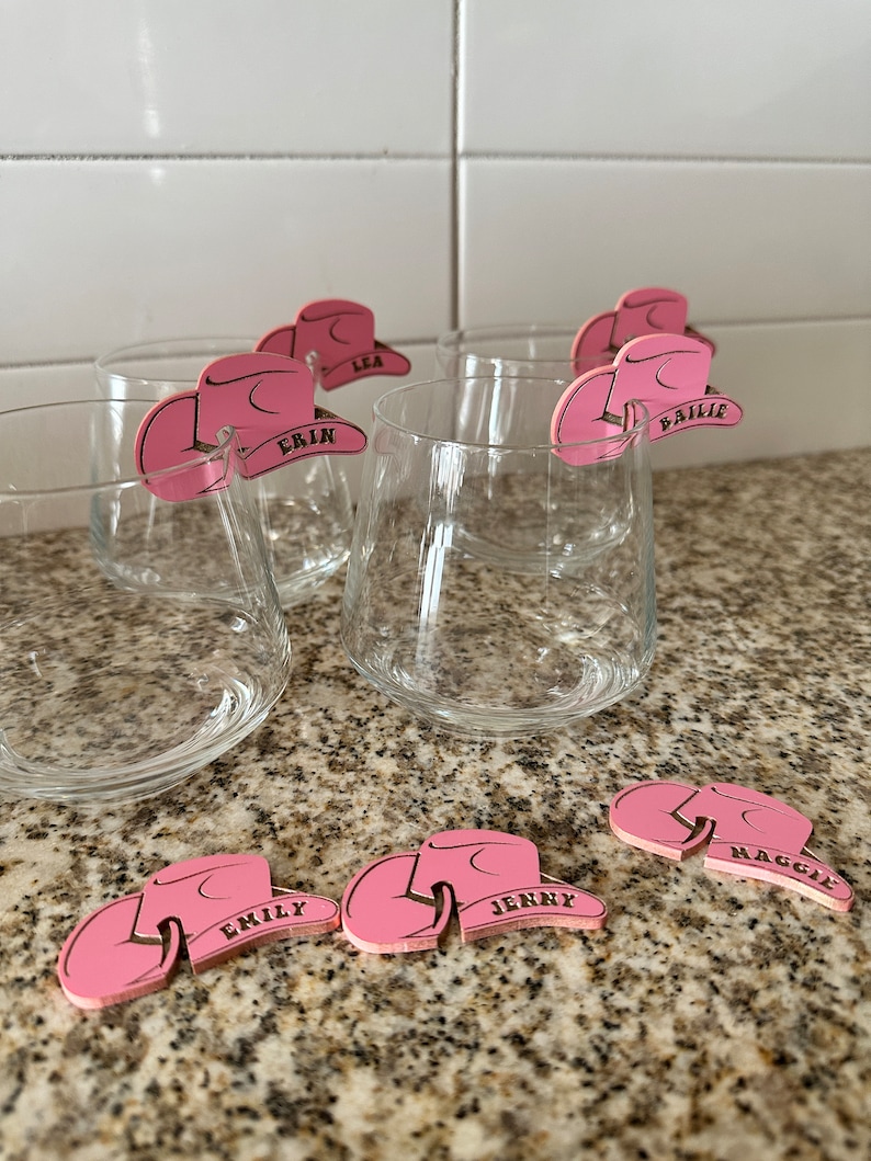 Western Hat Drink Charm Cowgirl Hat Drink Marker - Etsy