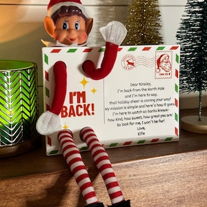 Elf Arrival Postcard in Acrylic | I'm Back | Elf Accessories - Etsy