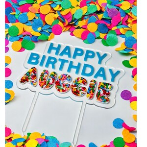 Birthday Cake Topper - Etsy