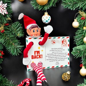 Elf Arrival Postcard in Acrylic | I'm Back | Elf Accessories - Etsy