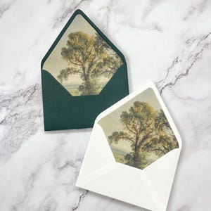 Forest Envelope Liner | Fine Art Oil Painting Greenery Envelope Liner ...