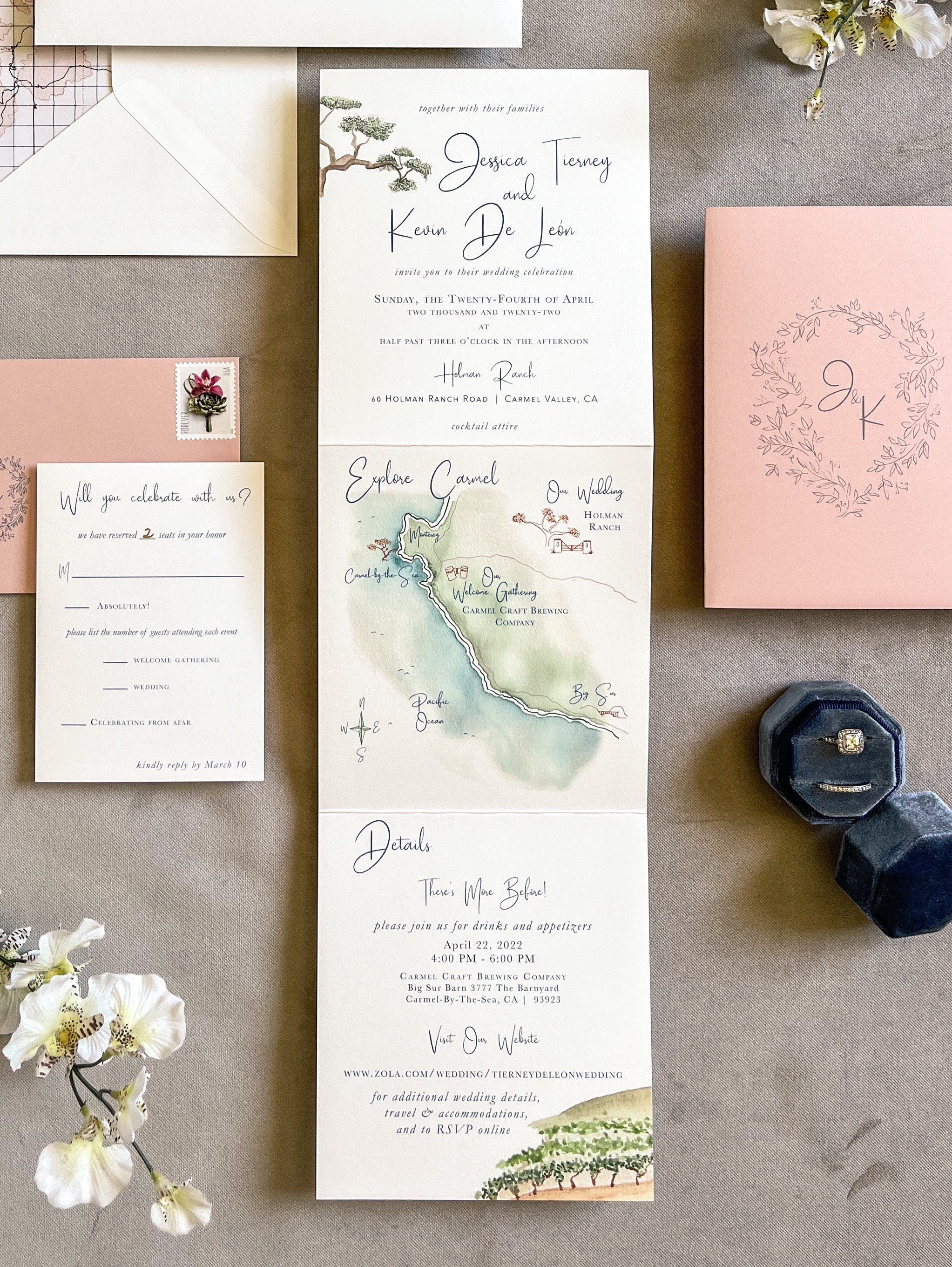 Custom Watercolor Wedding Map - Etsy