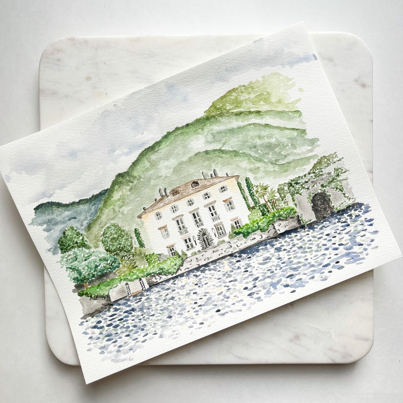 Custom Watercolor Wedding Venue Artwork - Etsy