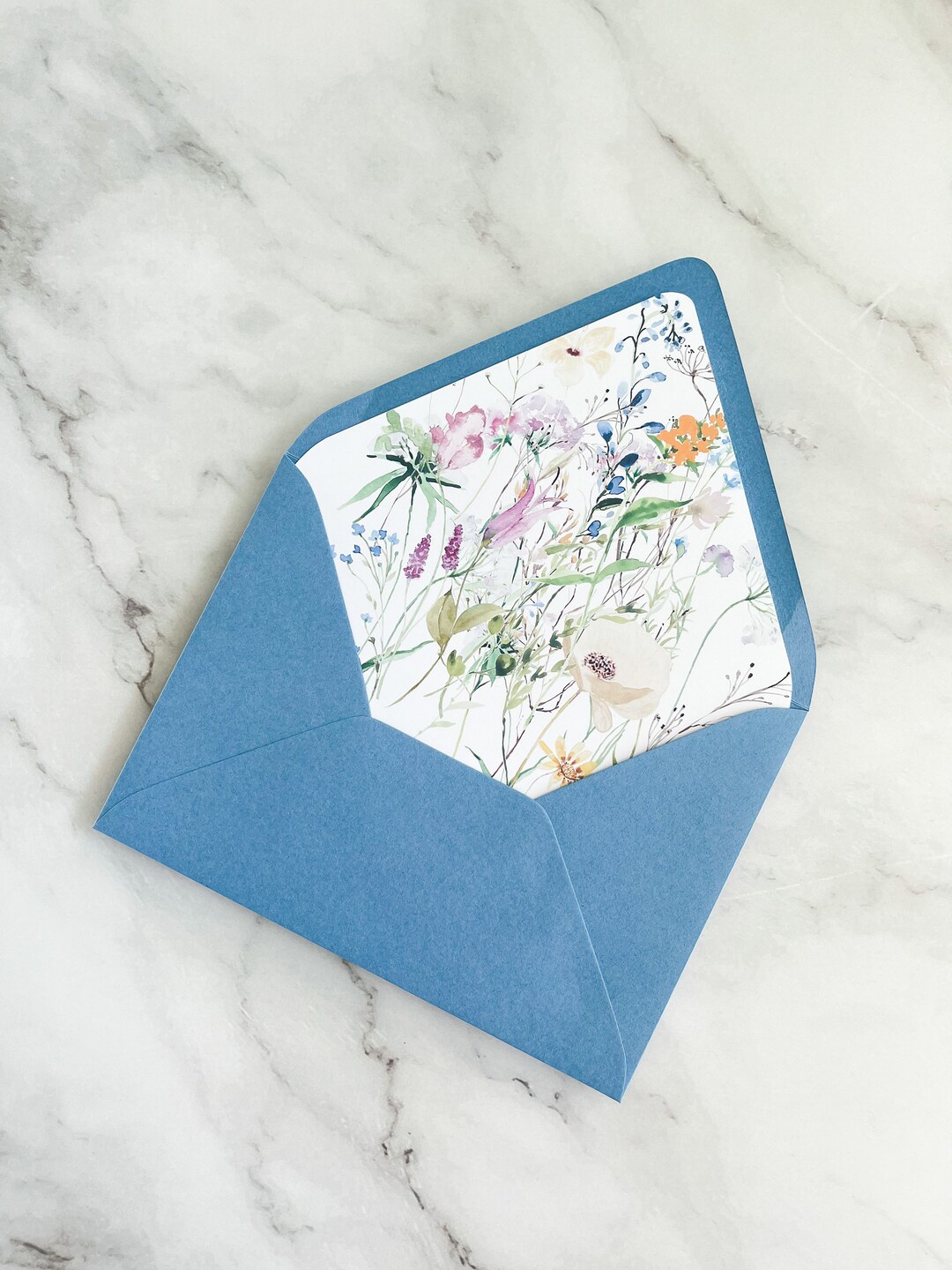 Yellowstone Envelope Liner | Wildflower, Watercolor Wedding Invitation ...