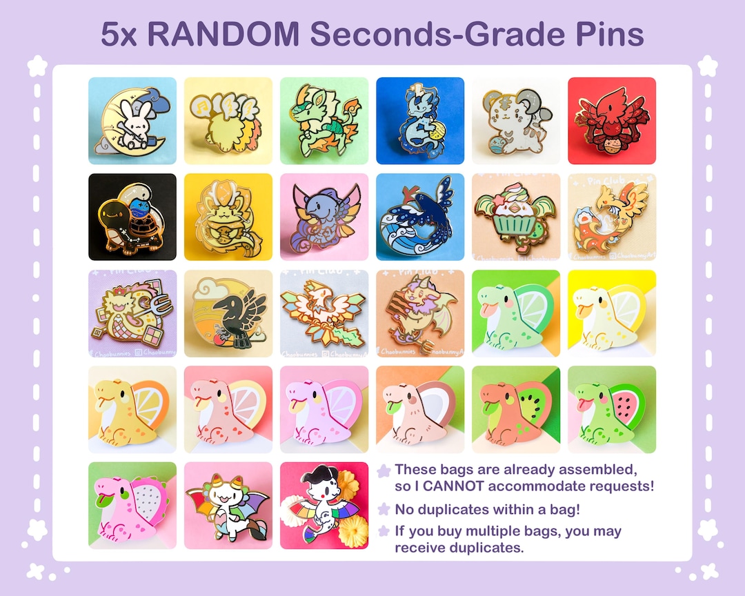 SECONDS Grade Pin Grab Bag - Etsy