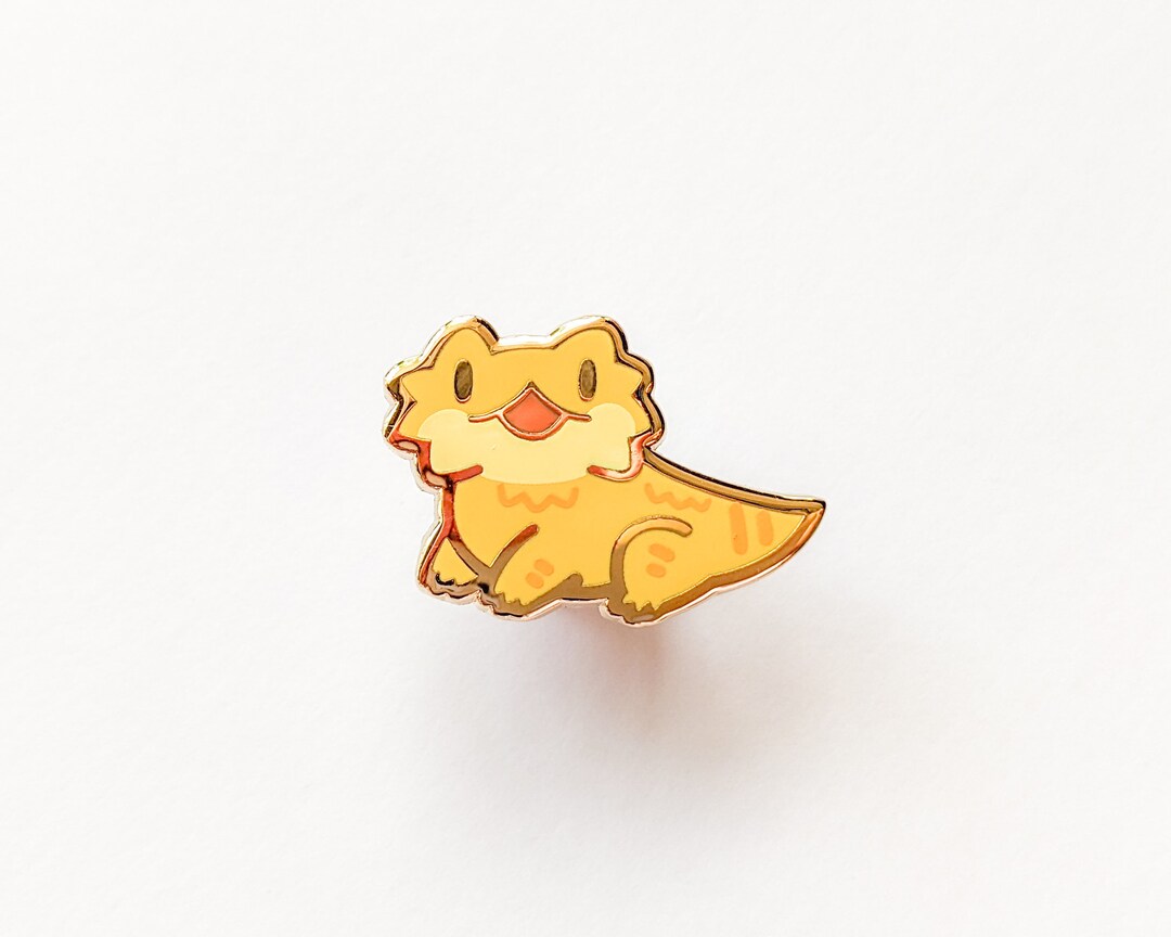 Central Bearded Dragon Tiny Reptile Enamel Pins - Etsy