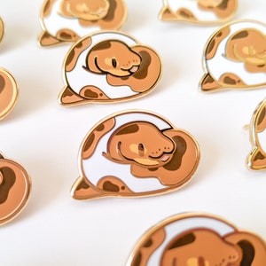 Ball Python - Tiny Reptile Enamel Pins - Etsy