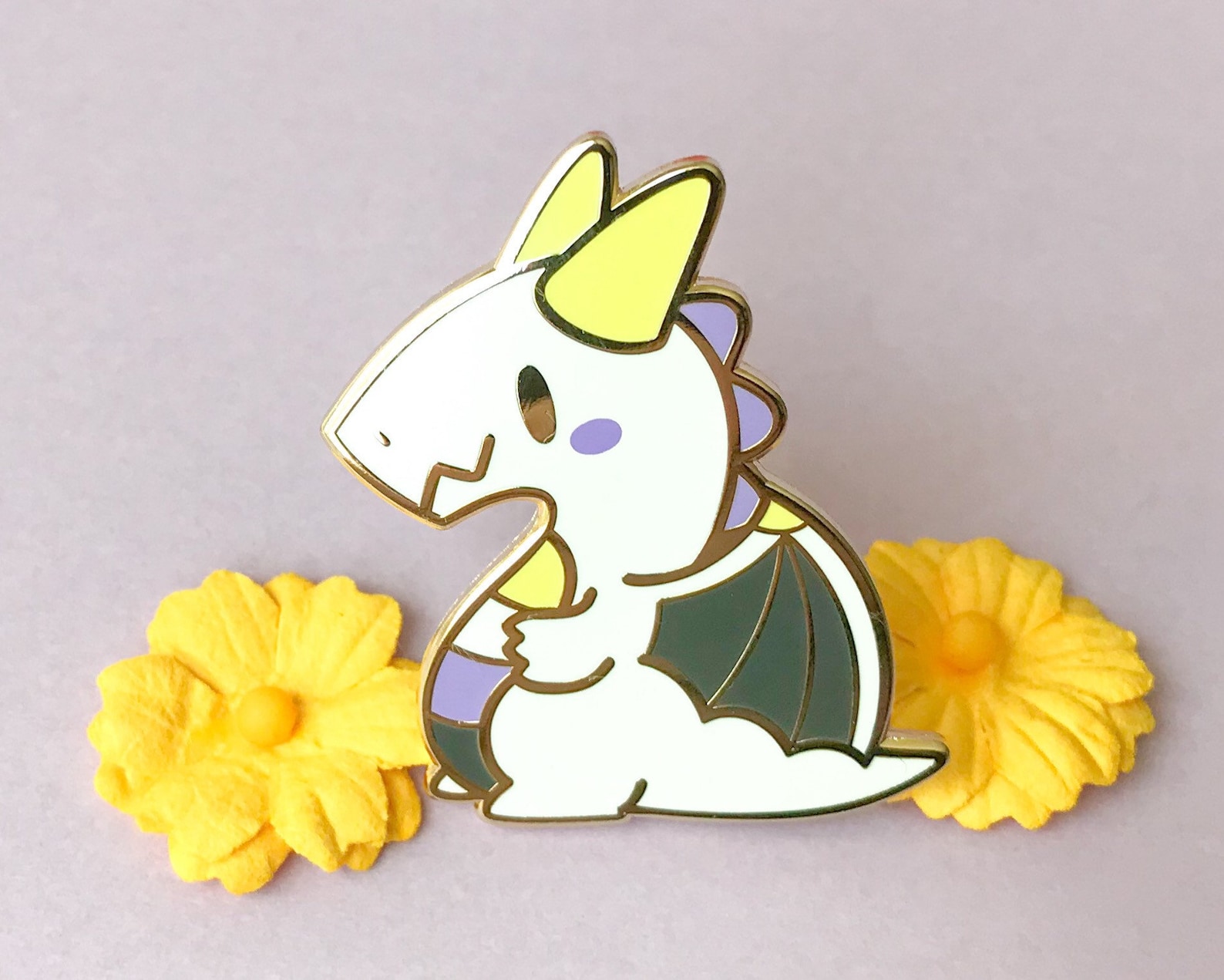 Nonbinary Pride Dragon Enamel Pin Etsy 2773